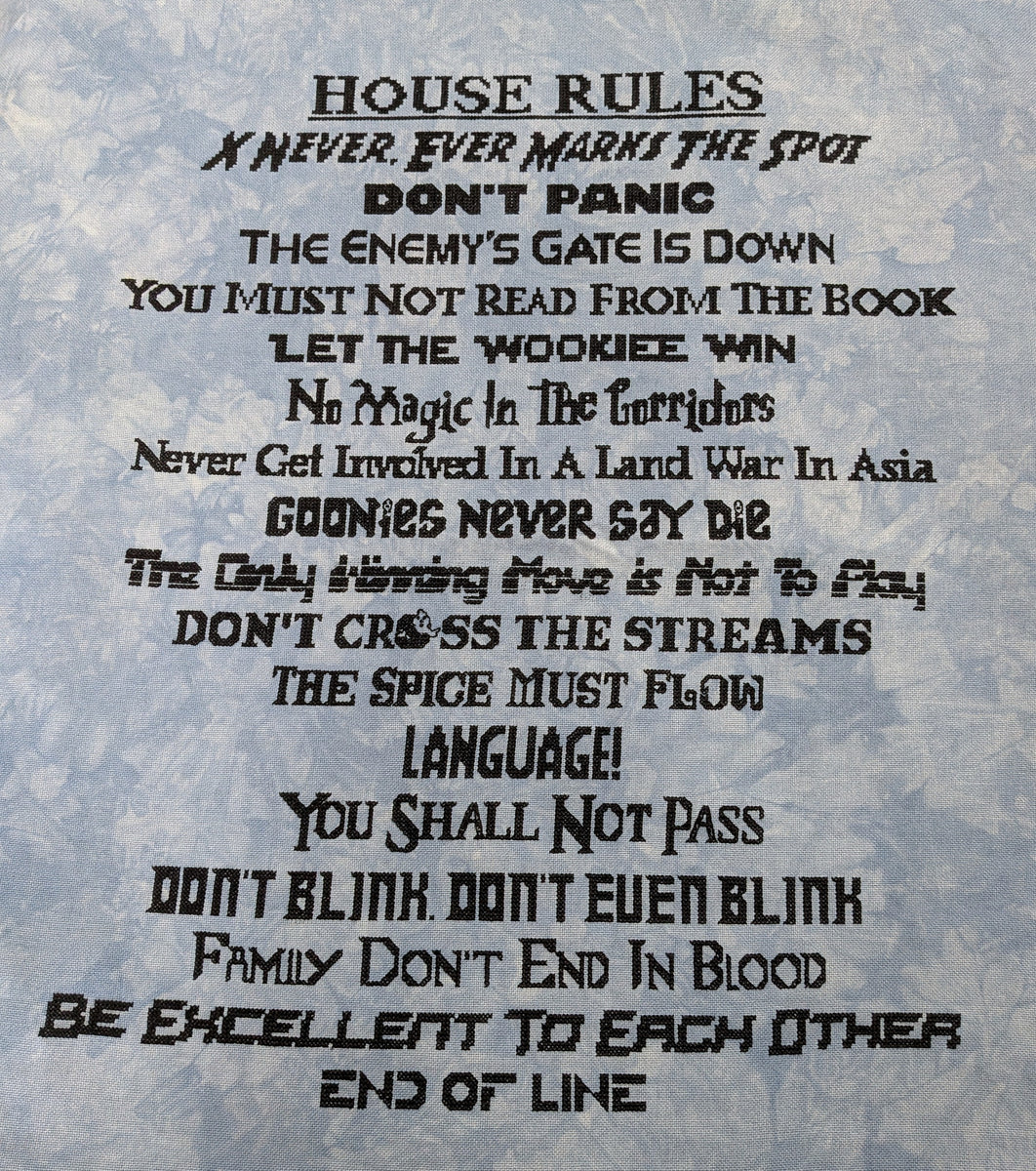 Pop Culture House Rules - Digital Pattern Download – Live & Dye LA